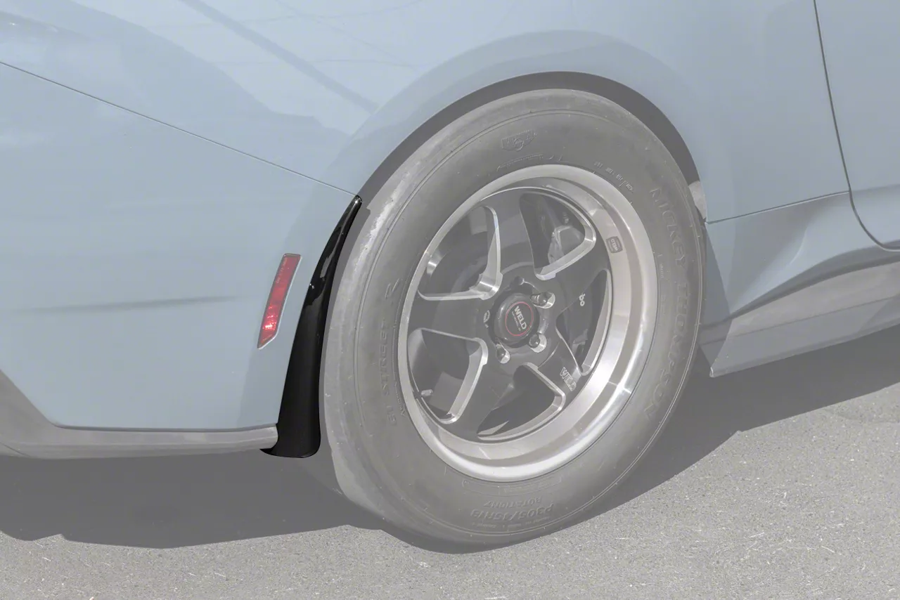 Mustang GT350R Performance Package Rear Splash Guards; Glossy Black (24 ...