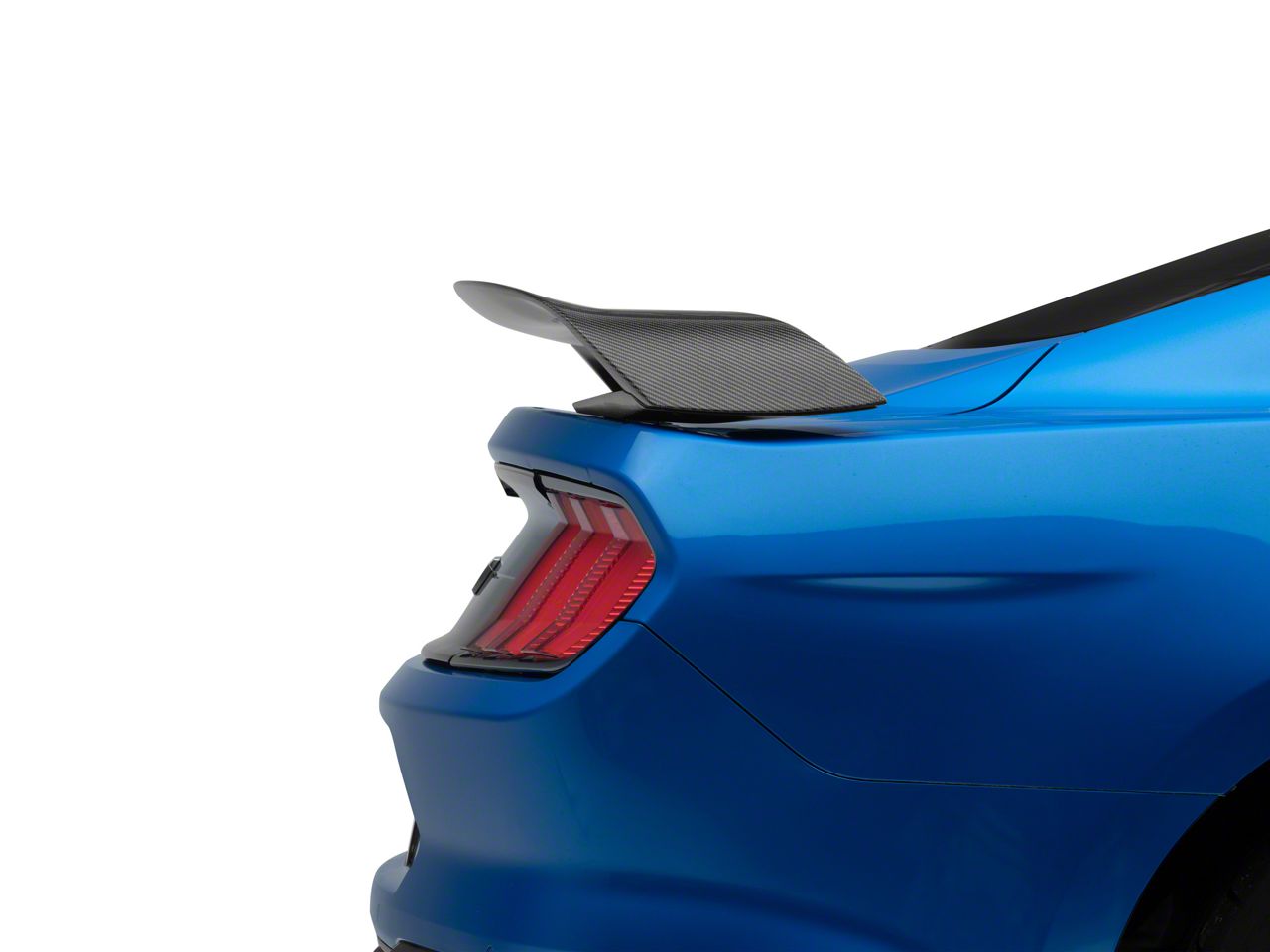 Mustang GT350R Style Rear Spoiler; Carbon Fiber (15-23 Mustang Fastback ...