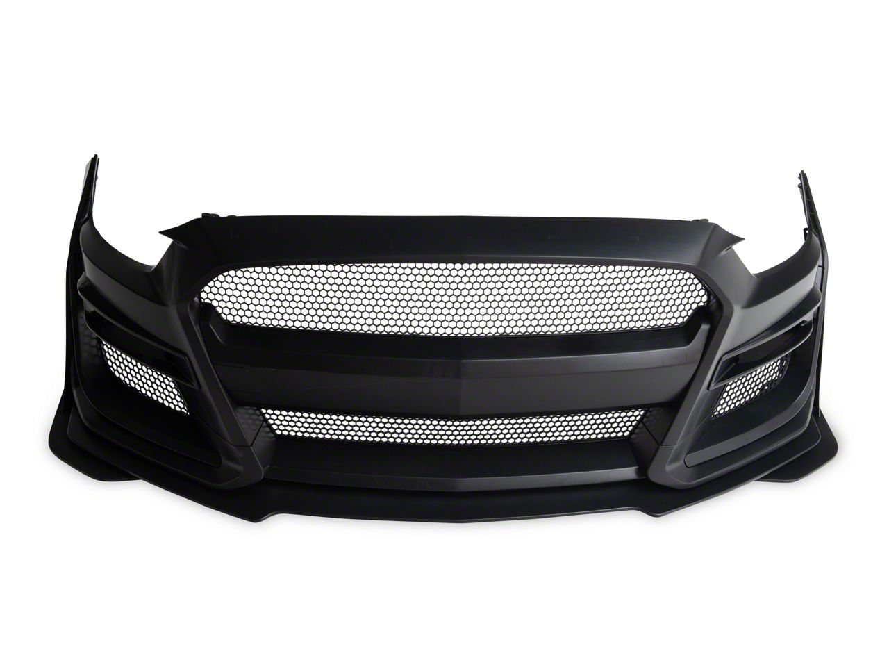 Mustang GT500 Style Conversion Front Bumper; Black (15-17 Mustang GT ...
