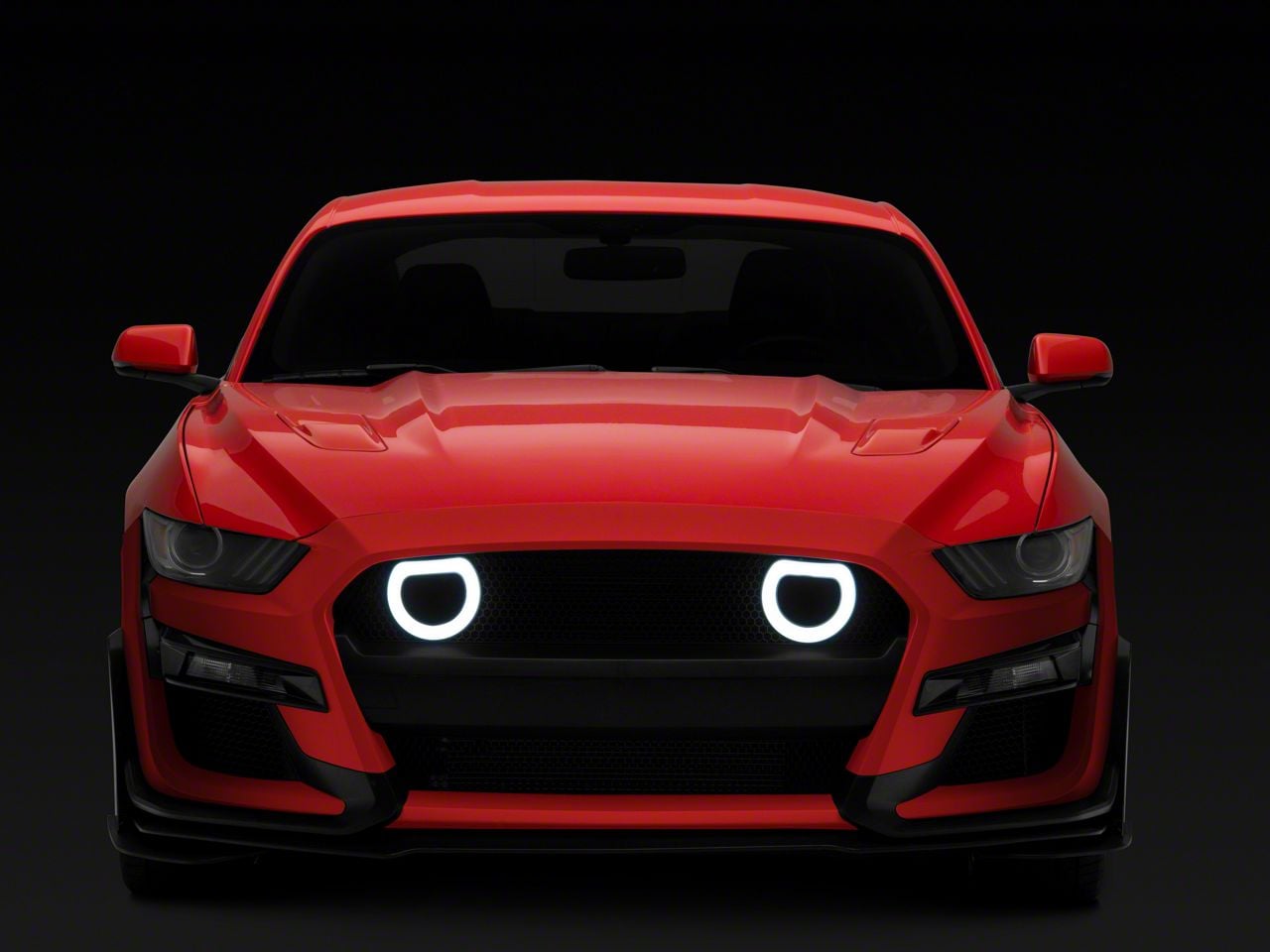 Mustang GT500 Style Conversion Front Bumper with LED Grille Kit ...