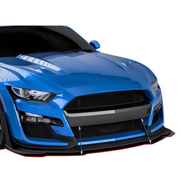 Mustang GT500 Style Front Bumper Splitter; Carbon Flash Metallic Vinyl ...