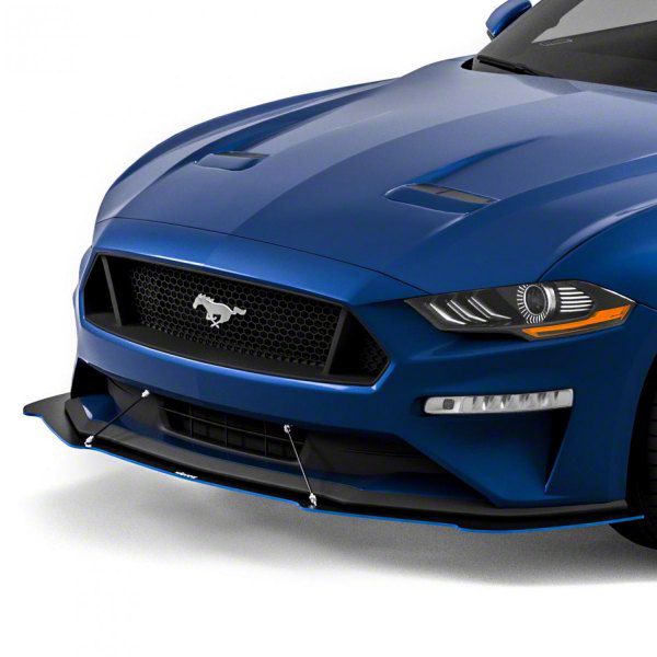 Mustang GT500 Style Front Splitter; Matte Black Vinyl (18-23 Mustang GT ...