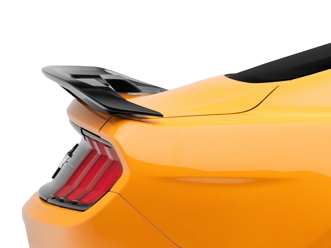 Mustang GT500 Style Rear Spoiler; Gloss Black (15-23 Mustang Fastback ...