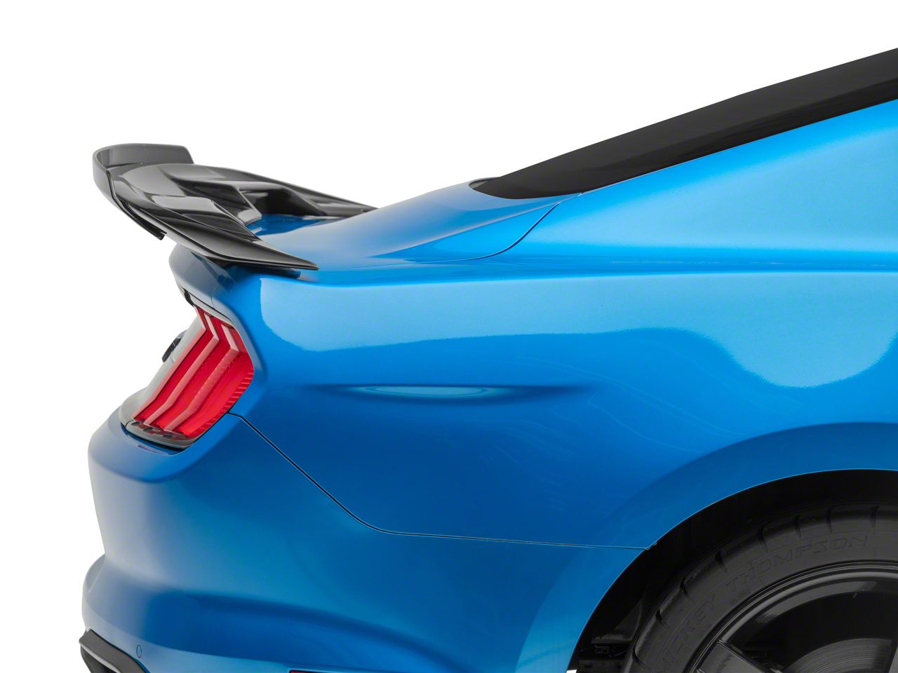 Mustang GT500 Style Wickerbill Rear Spoiler; Unpainted (15-23 Mustang ...
