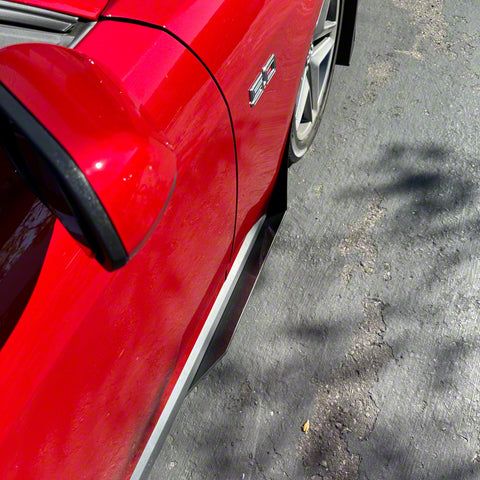 Mustang GT500 Style Side Skirt Extensions with Rock Guards (24-25 ...