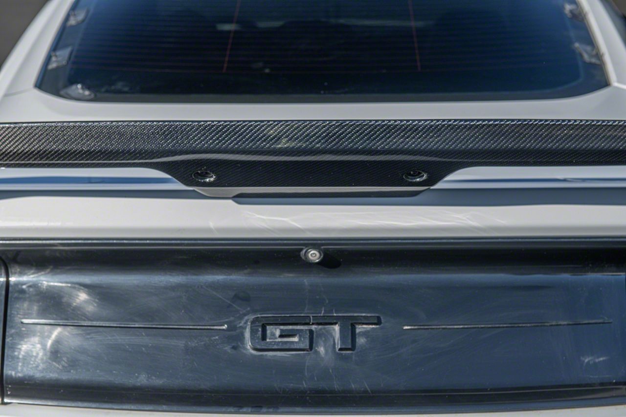 Mustang GT500 Style Wickerbill Rear Spoiler; Carbon Fiber (15-23 ...