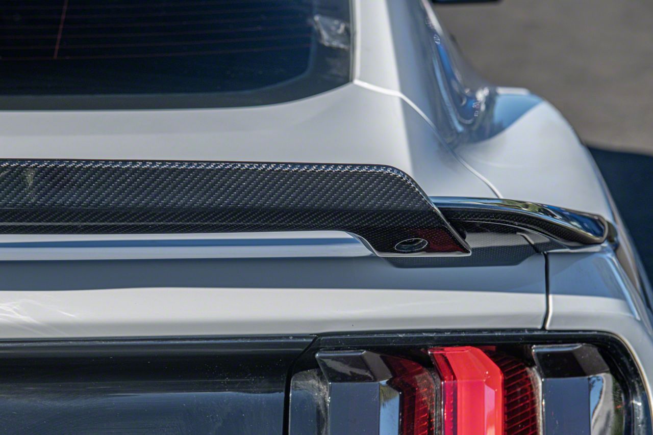 Mustang GT500 Style Wickerbill Rear Spoiler; Carbon Fiber (15-23 ...