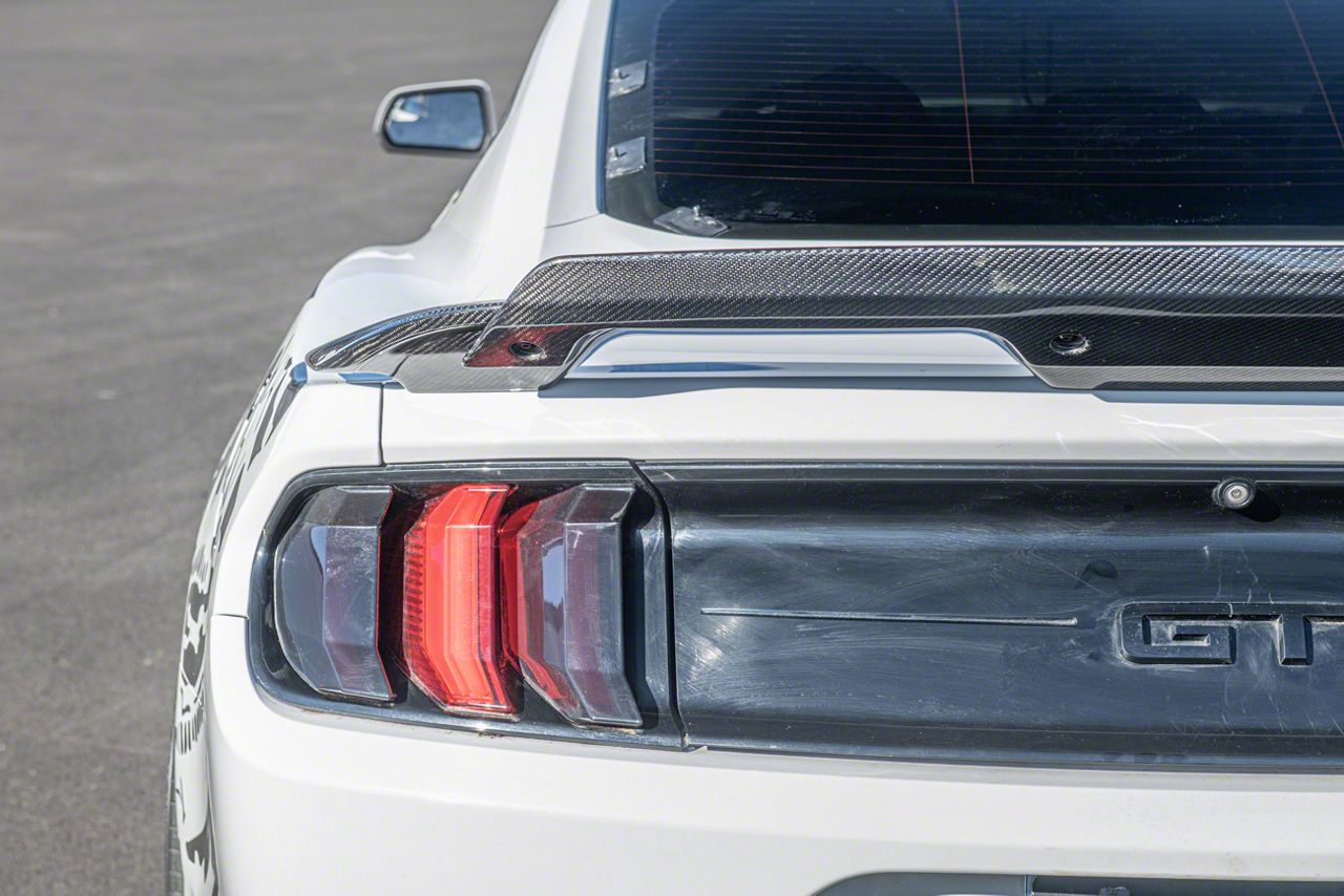 Mustang GT500 Style Wickerbill Rear Spoiler; Carbon Fiber (15-23 ...