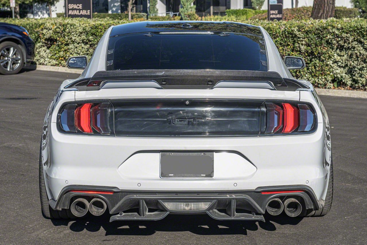 Mustang GT500 Style Wickerbill Rear Spoiler; Carbon Fiber (15-23 ...