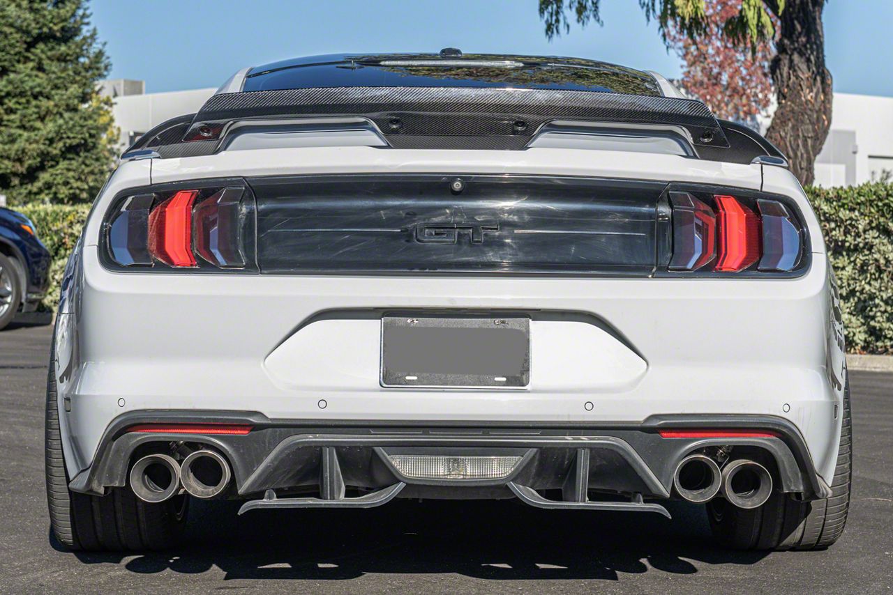 Mustang GT500 Style Wickerbill Rear Spoiler; Carbon Fiber (15-23 ...