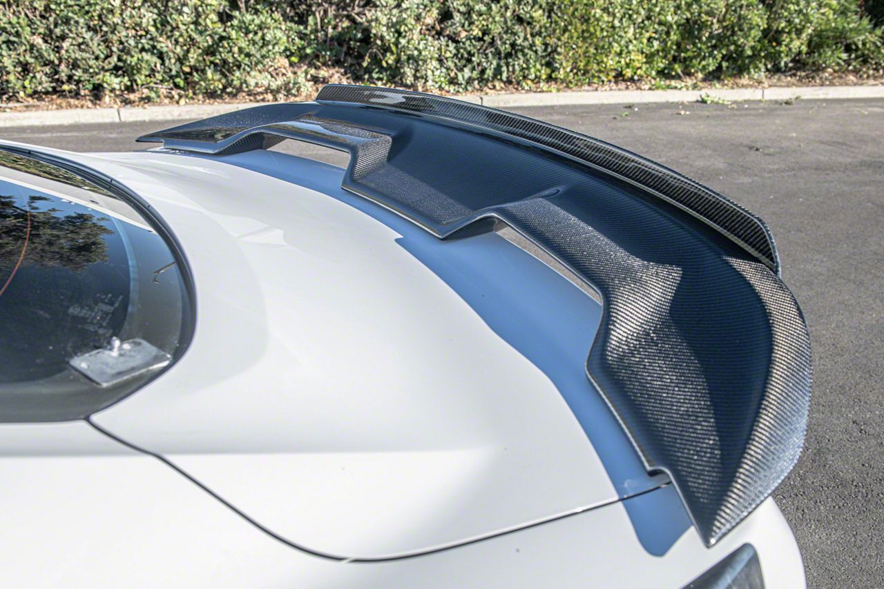 Mustang GT500 Style Wickerbill Rear Spoiler; Carbon Fiber (15-23 ...