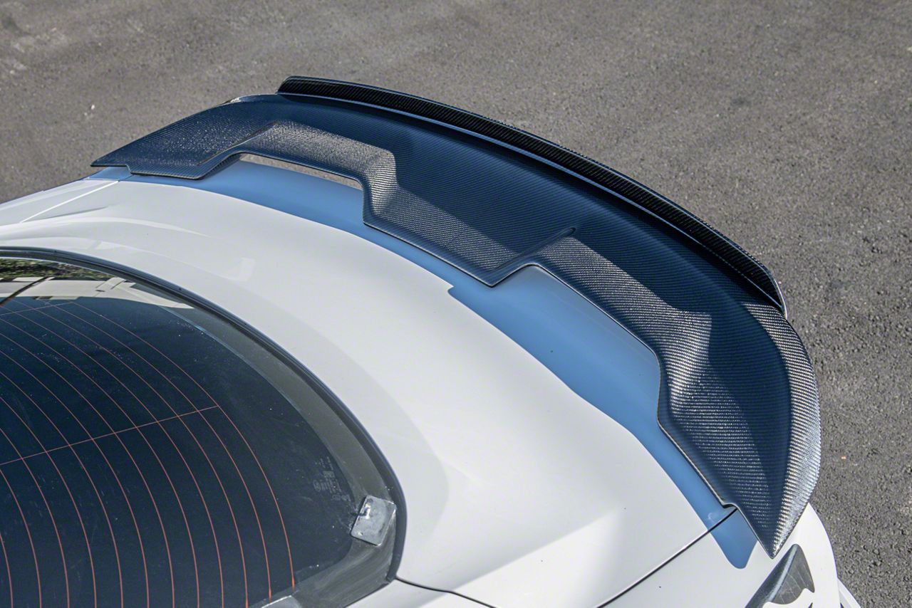 Mustang GT500 Style Wickerbill Rear Spoiler; Carbon Fiber (15-23 ...