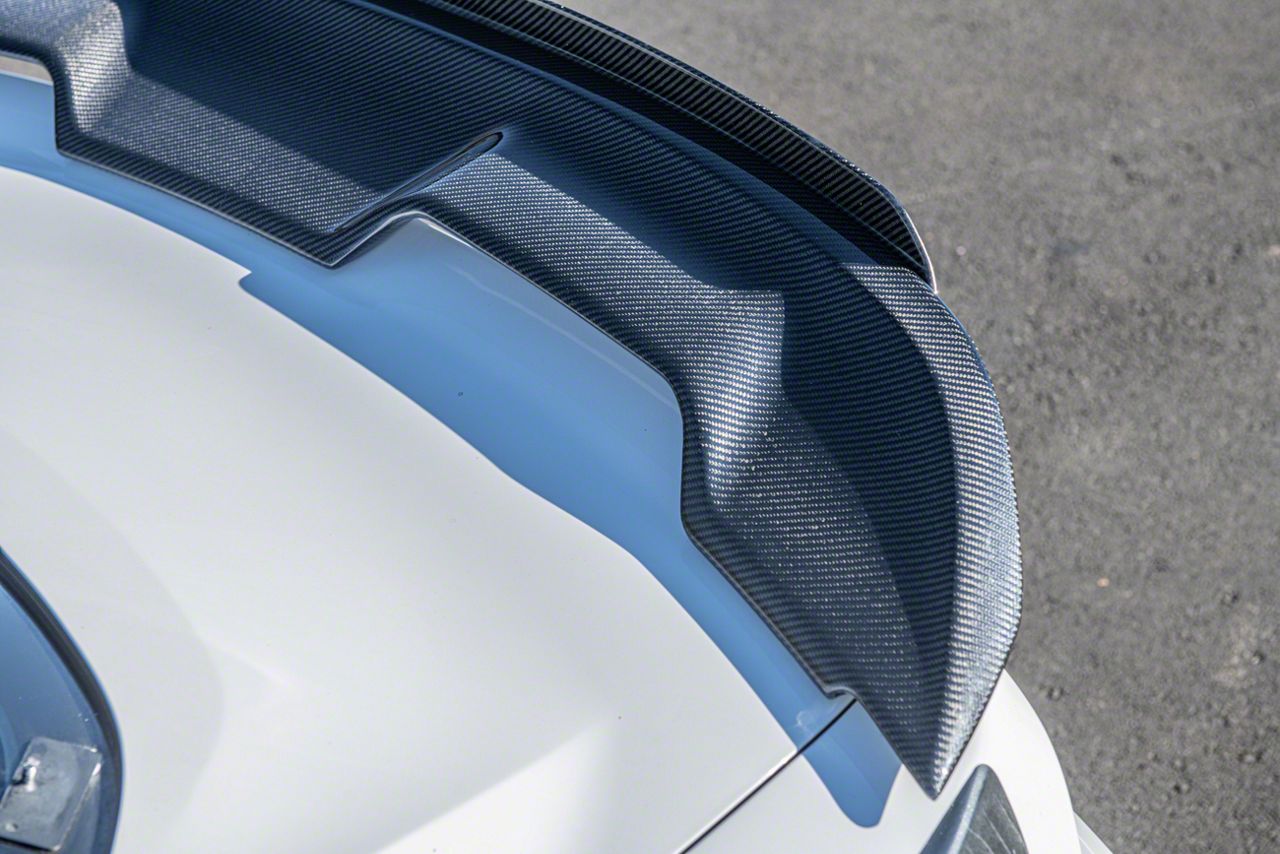 Mustang GT500 Style Wickerbill Rear Spoiler; Carbon Fiber (15-23 ...