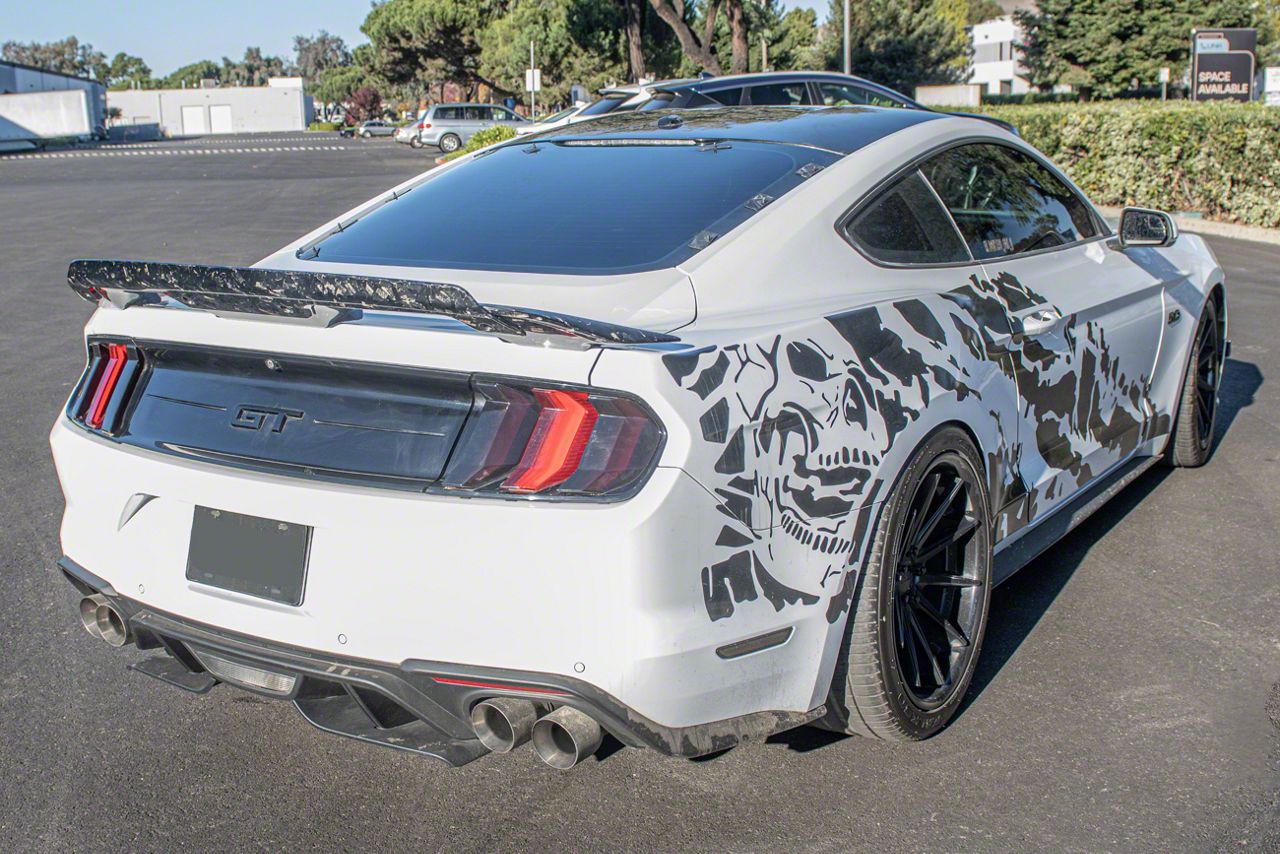 Mustang GT500 Style Wickerbill Rear Spoiler; Forged Carbon Fiber (15-23 ...