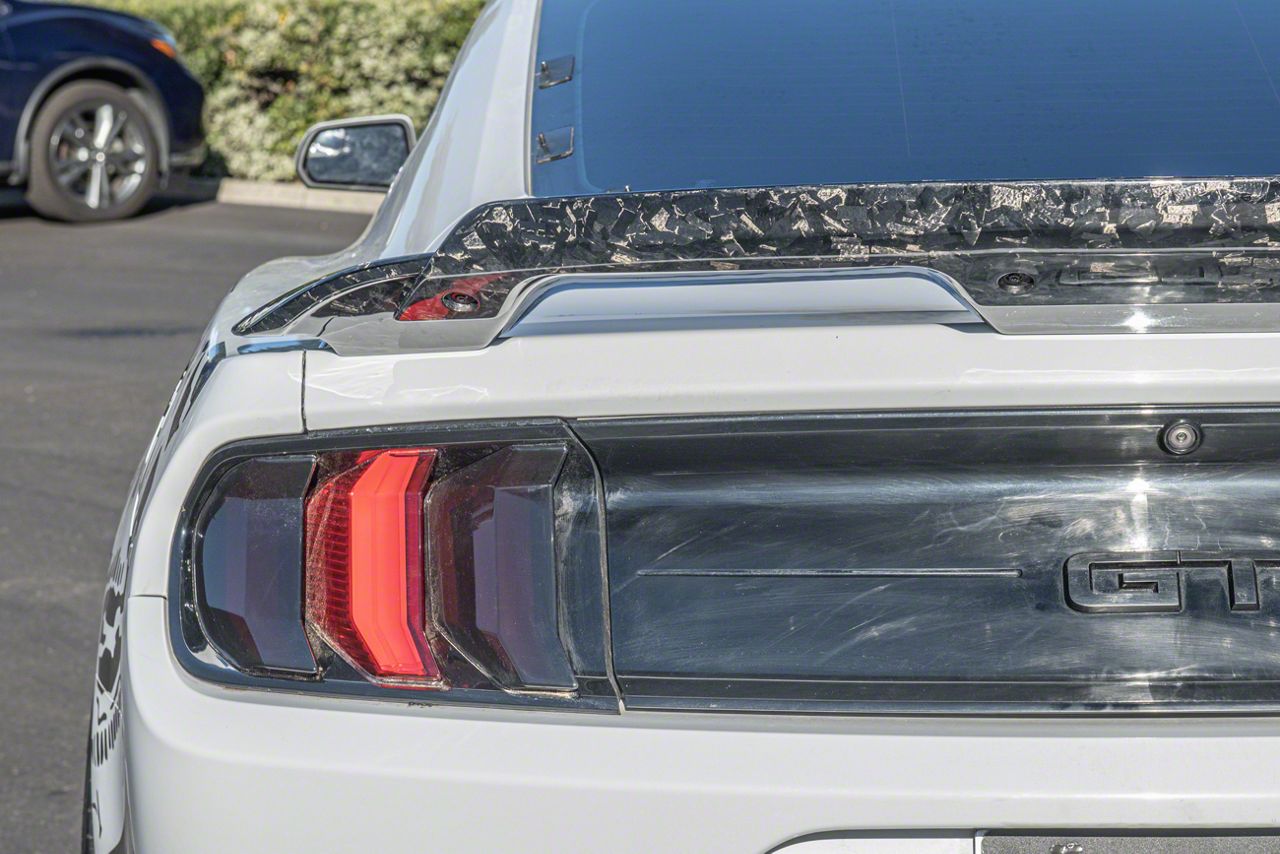 Mustang GT500 Style Wickerbill Rear Spoiler; Forged Carbon Fiber (15-23 ...