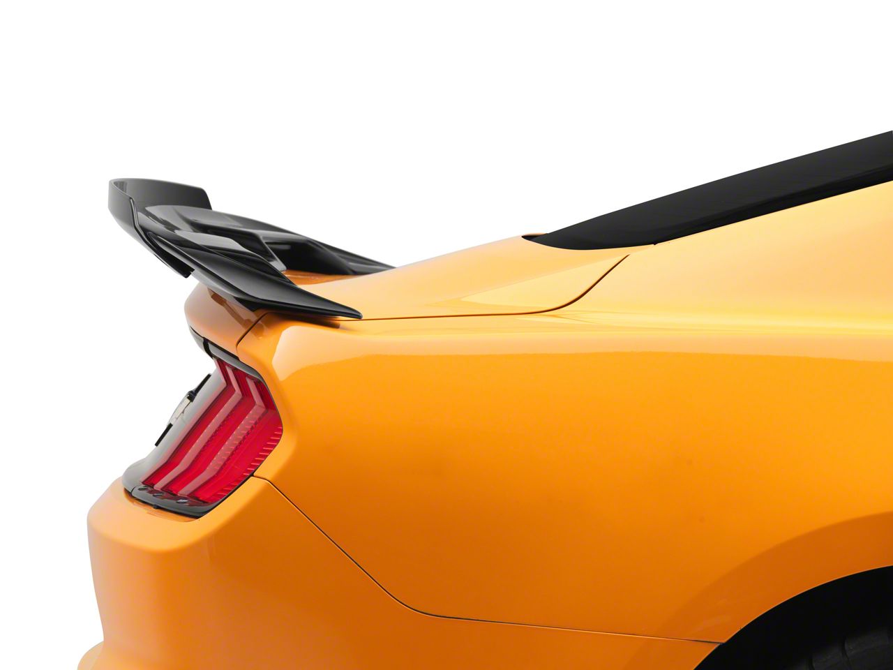 Mustang GT500 Style Wickerbill Rear Spoiler; Gloss Black (15-23 Mustang ...