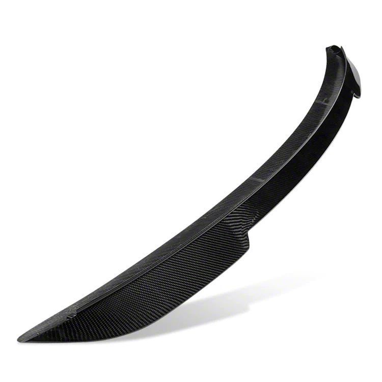 Mustang H-Style Rear Spoiler; Carbon Fiber Look (15-23 Mustang Fastback ...