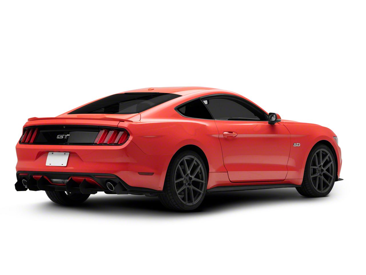 Mustang HDPE Rear Diffuser; Matte Black (15-17 Mustang GT, EcoBoost, V6 ...