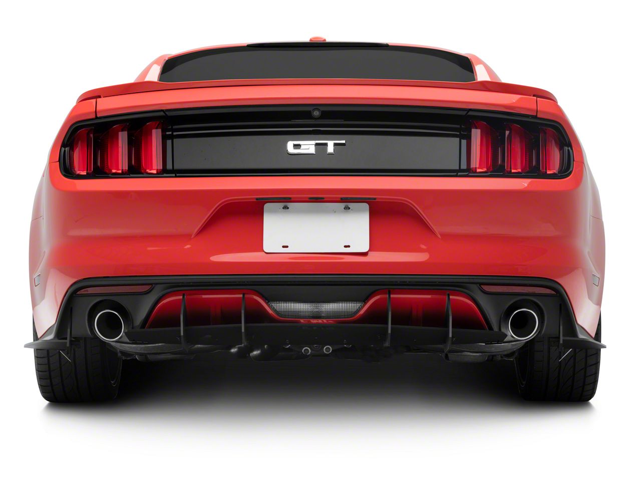 Mustang HDPE Rear Diffuser; Matte Black (15-17 Mustang GT, EcoBoost, V6 ...
