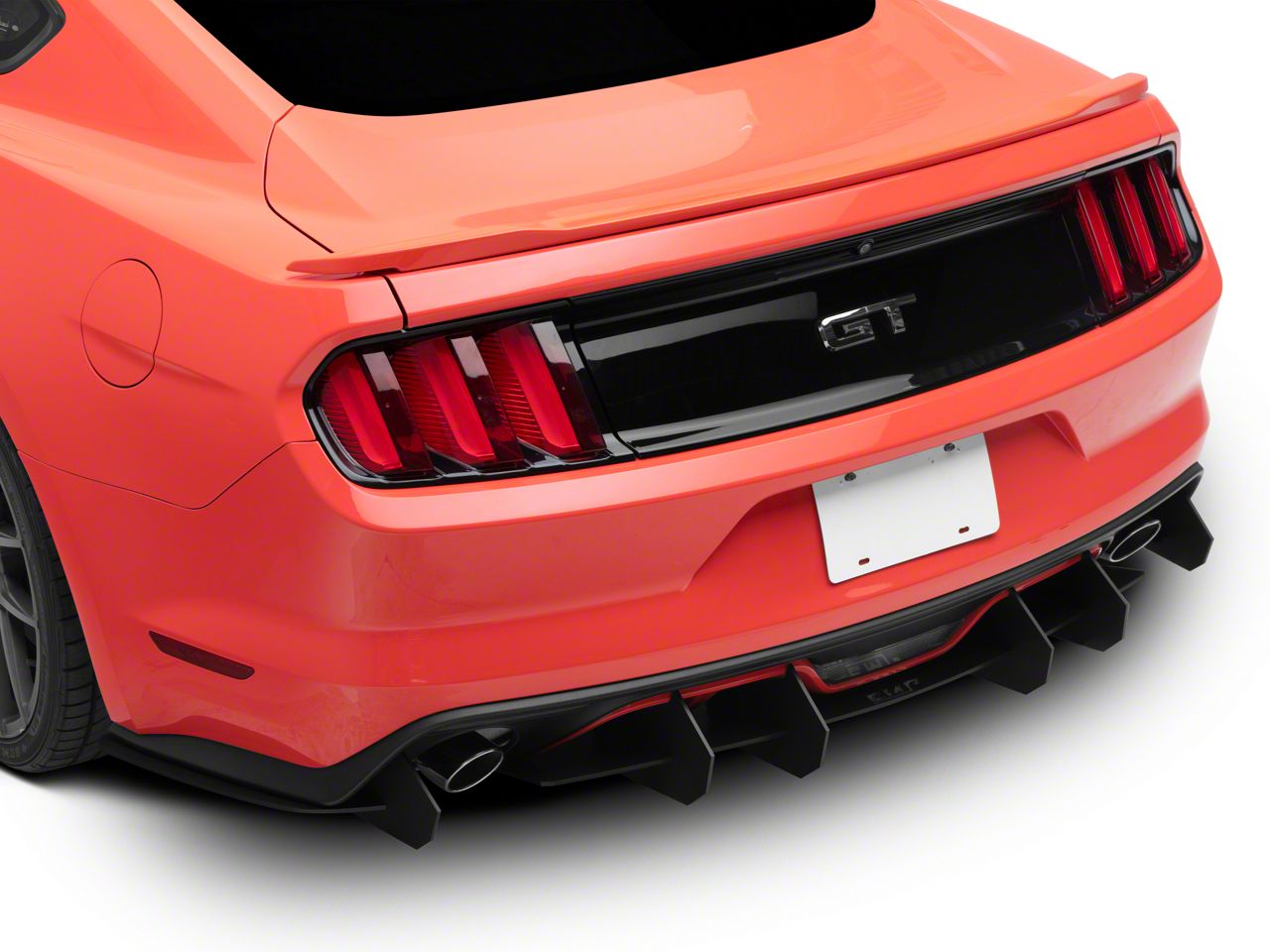 Mustang HDPE Rear Diffuser; Matte Black (15-17 Mustang GT, EcoBoost, V6 ...