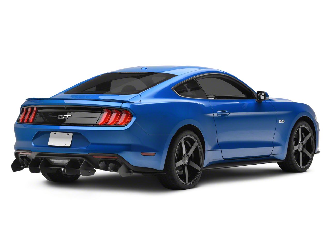 Mustang HDPE Rear Diffuser; Matte Black (18-23 Mustang GT; 19-23 ...
