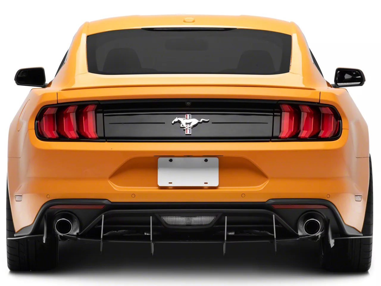 Mustang HDPE Rear Diffuser; Matte Black (18-23 Mustang EcoBoost w/o ...