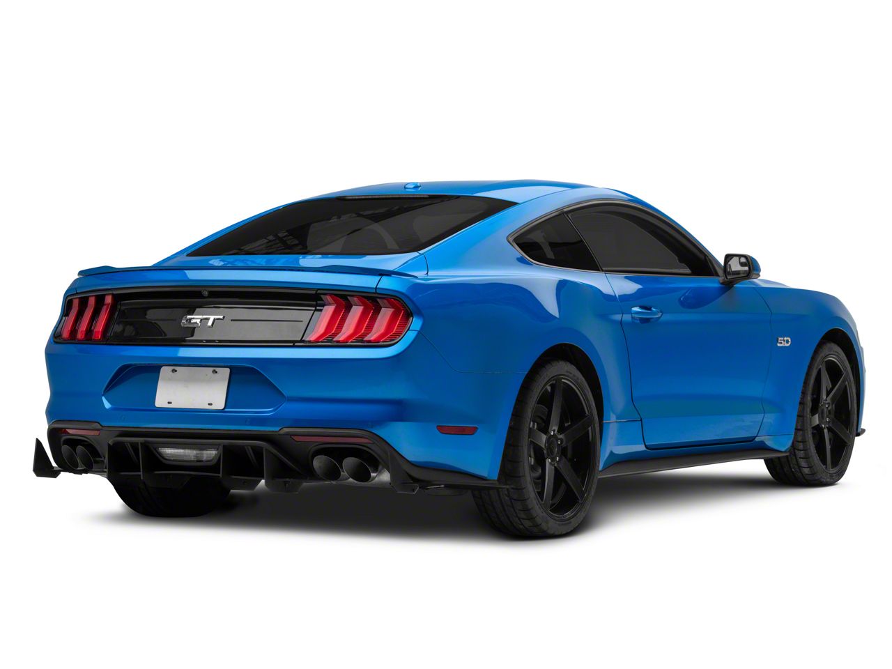 Mustang HDPE Rear Diffuser V2; Matte Black (18-23 Mustang GT; 20-23 ...