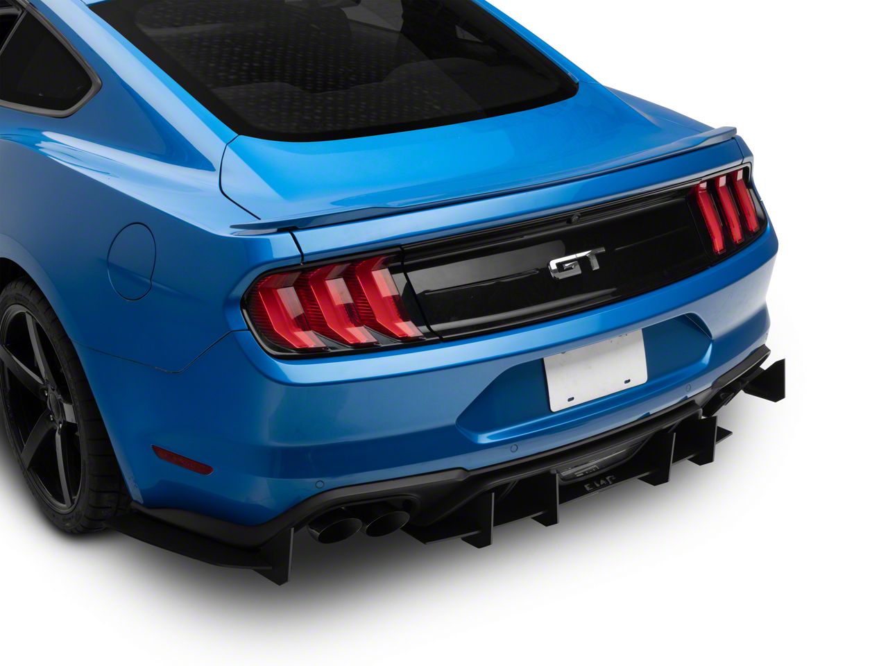 Mustang HDPE Rear Diffuser V2; Matte Black (18-23 Mustang GT; 20-23 ...