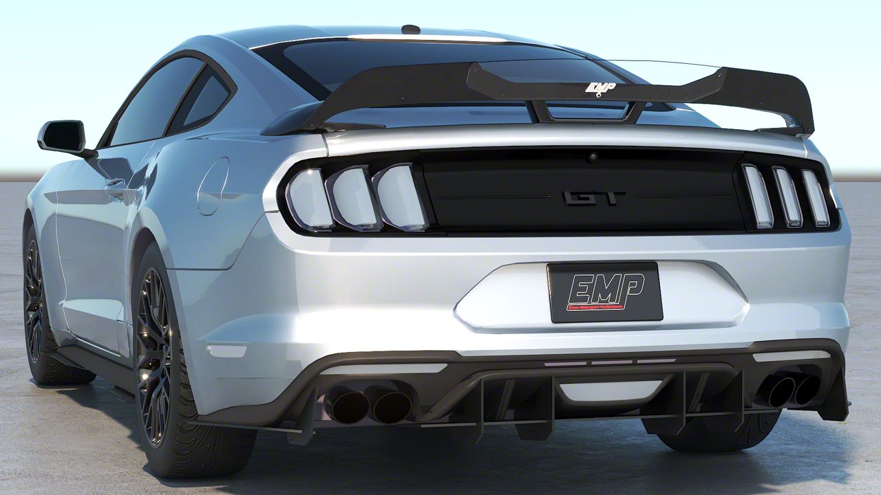 Mustang HDPE Rear Diffuser V2; Matte Black (18-23 Mustang GT; 20-23 ...