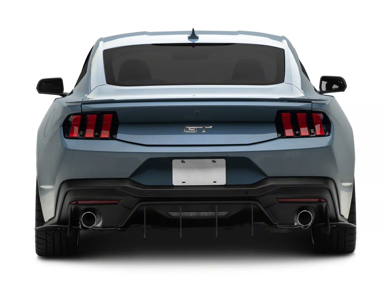 Mustang HDPE Rear Diffuser V2; Matte Black (24-26 Mustang GT & EcoBoost ...