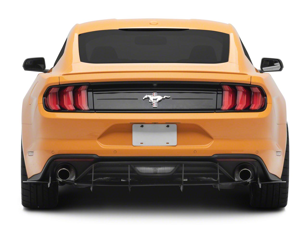 Mustang HDPE Rear Diffuser V3; Matte Black (18-23 Mustang EcoBoost w/o ...