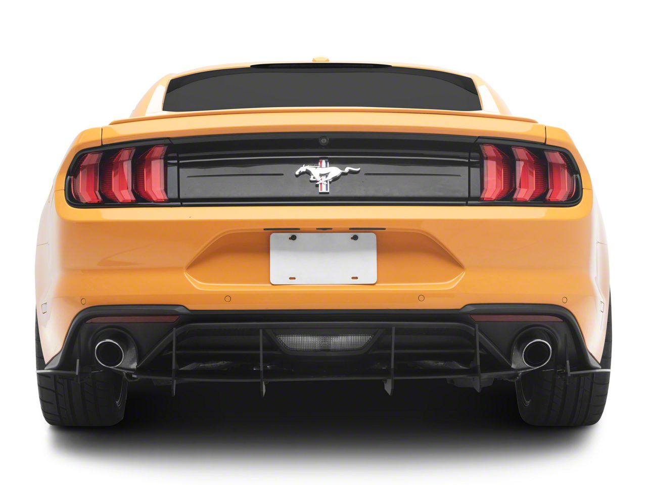 Mustang HDPE Rear Diffuser V3; Matte Black (18-23 Mustang EcoBoost w/o ...