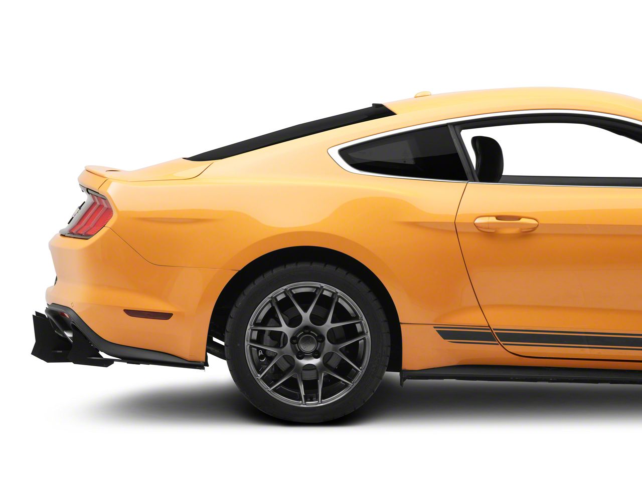 Mustang HDPE Rear Diffuser V3; Matte Black (18-23 Mustang EcoBoost w/o ...