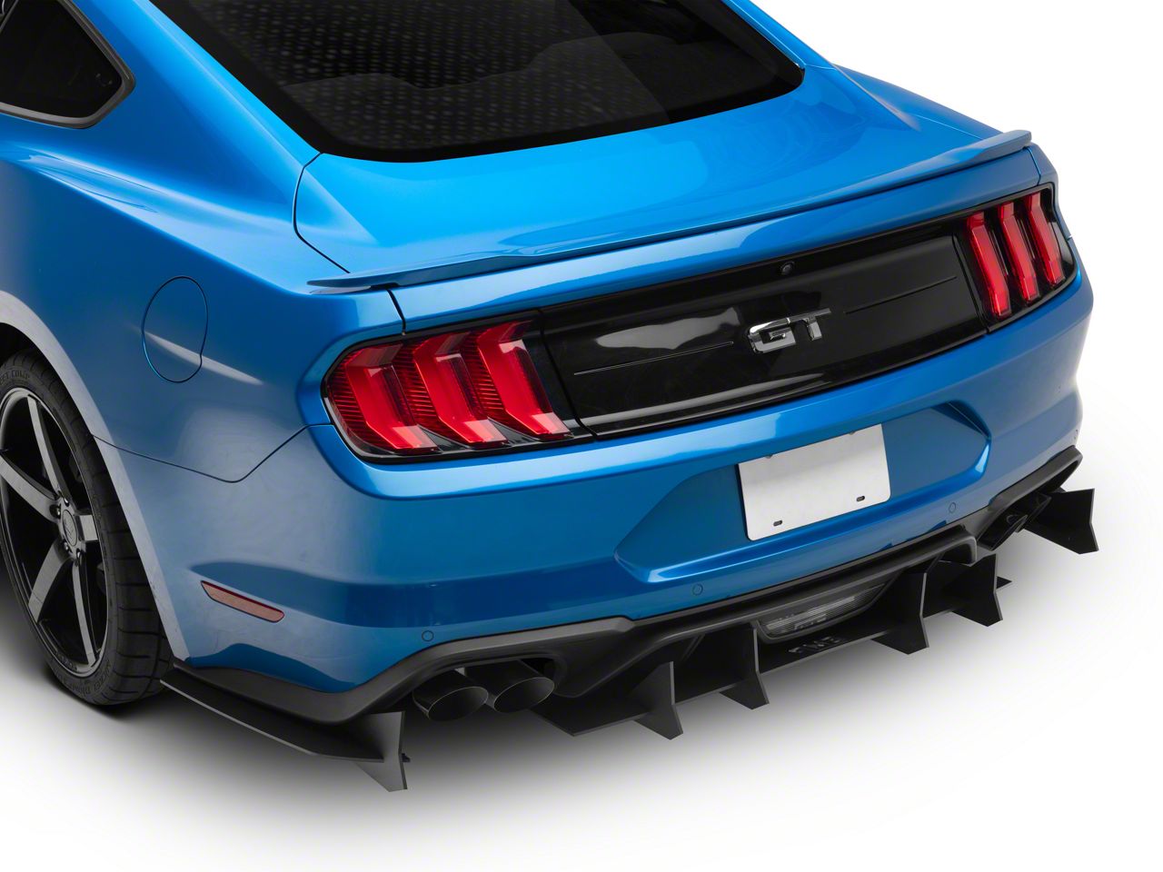 Mustang HDPE Rear Diffuser V3; Matte Black (18-23 Mustang GT; 20-23 ...