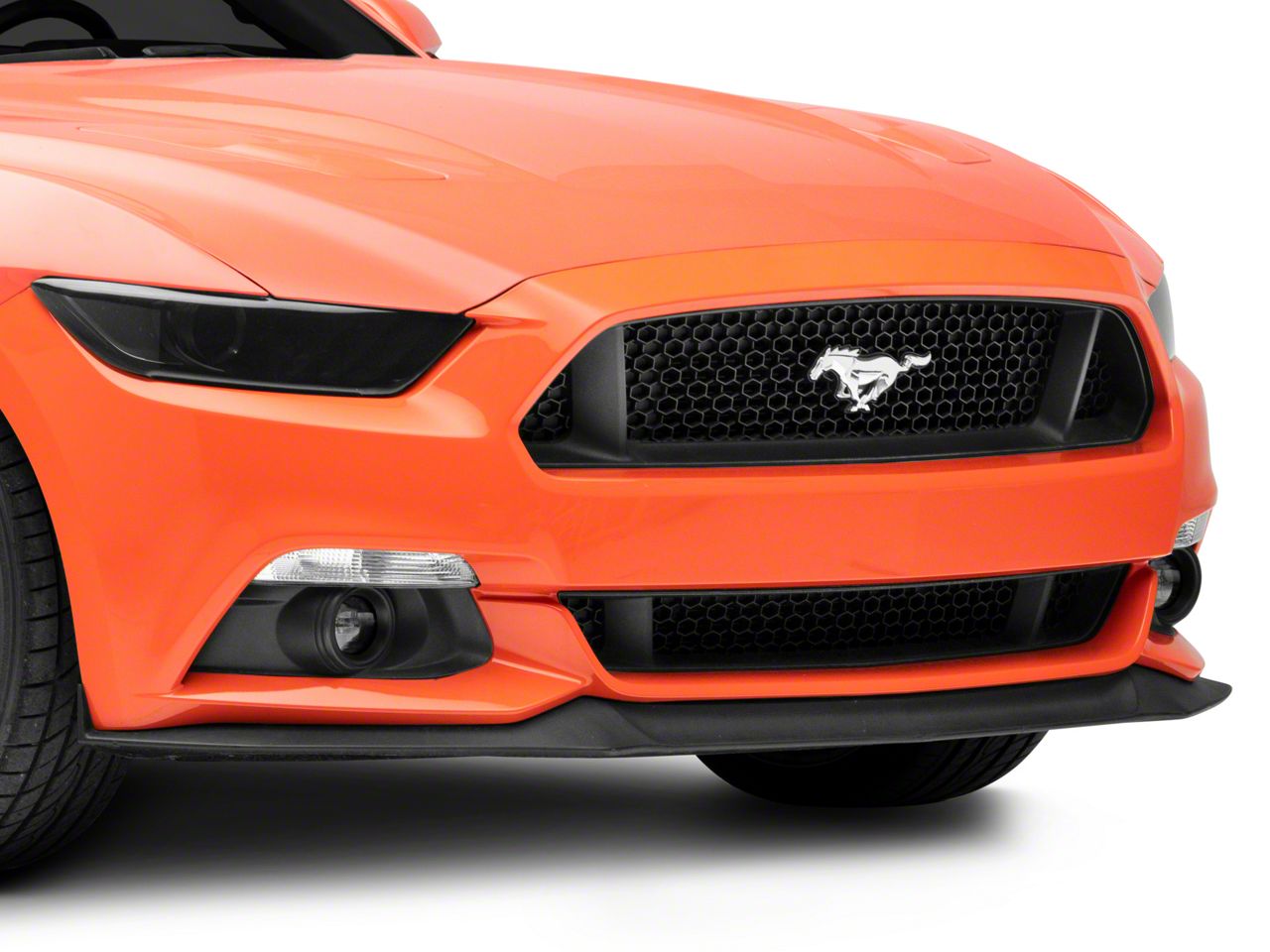 Mustang Headlight Covers; Smoked (15-17 Mustang; 18-22 Mustang GT350 ...