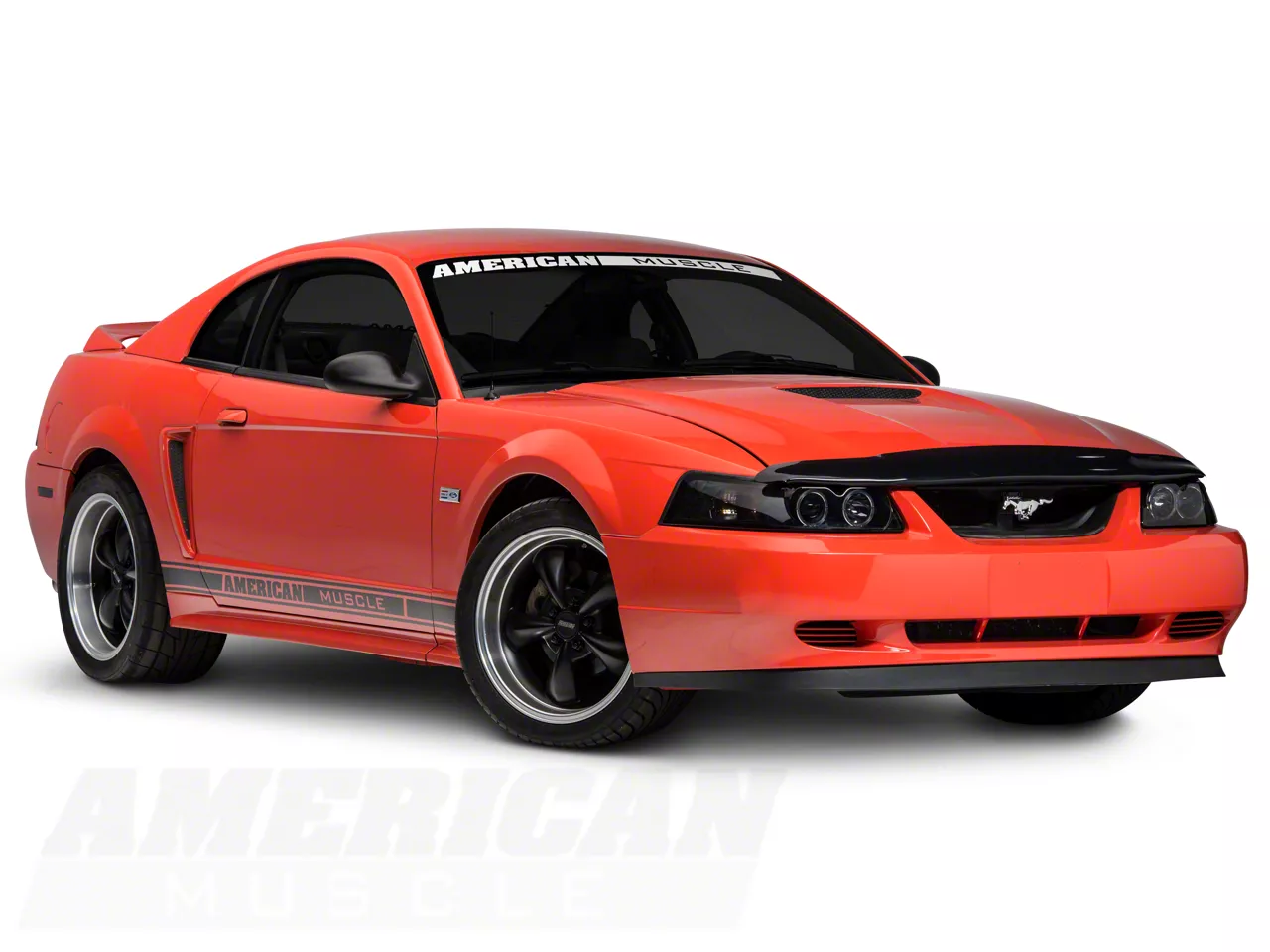 Mustang Carflector Hood Deflector; Dark Smoke (99-04 Mustang) - Free ...