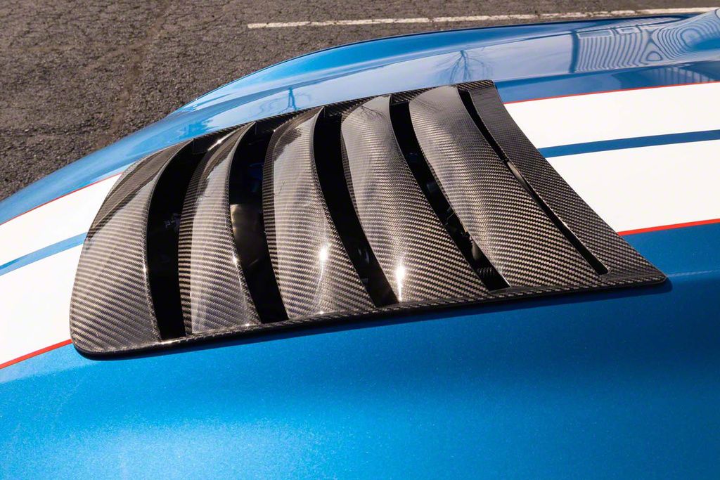 Mustang Hood Louver Kit; Carbon (15-20 Mustang GT350) - Free Shipping