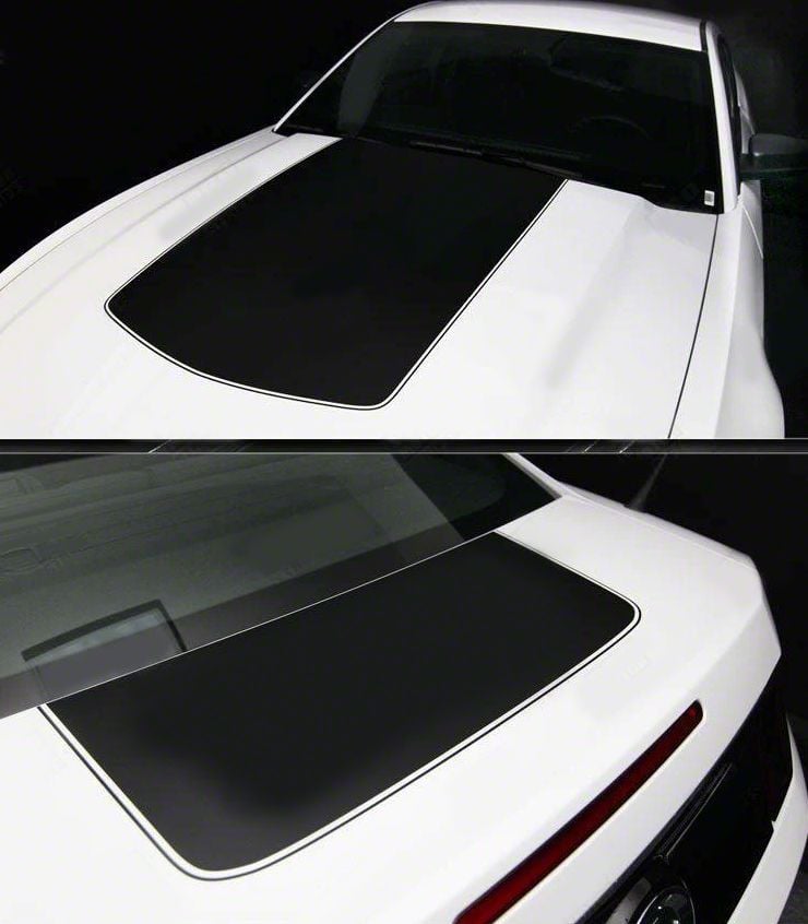 Mustang Hood and Trunk Stripes; Matte Black (05-09 Mustang) - Free Shipping