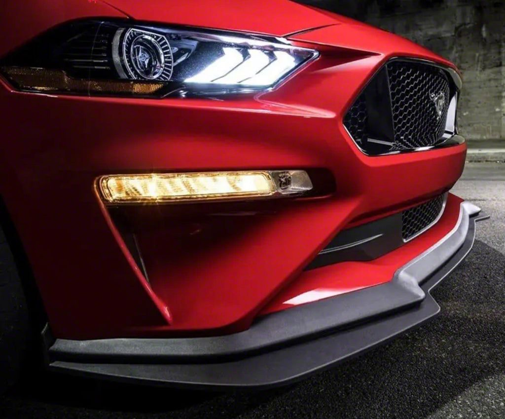 Mustang IA Chin Splitter Extension; Satin Black (18-23 Mustang GT ...