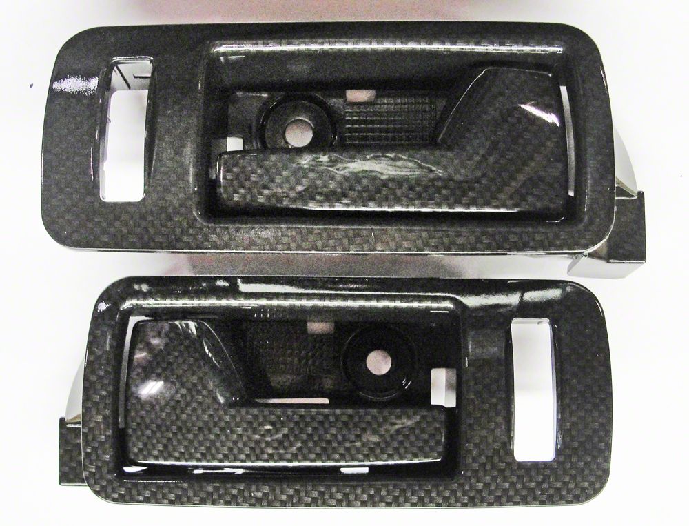 Mustang Inner Door Handles; Carbon Fiber (05-14 Mustang) - Free Shipping