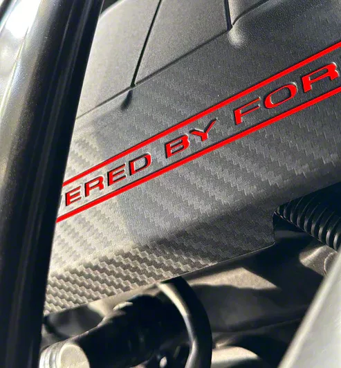 Mustang Intake Cover Letter Vinyl Inserts; Wild Card/Race Red (24-25 ...