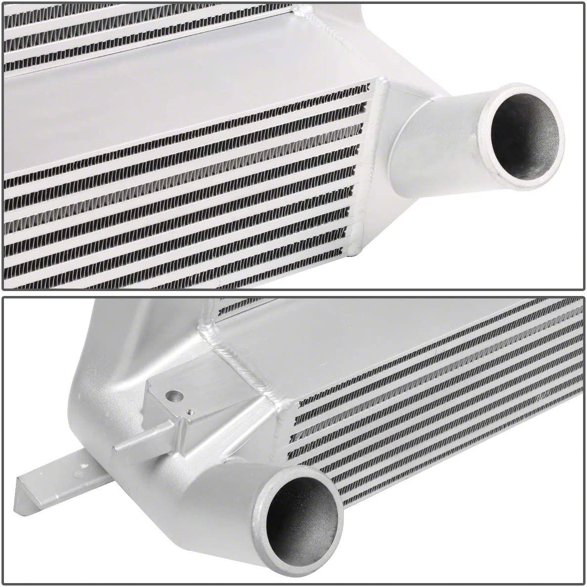 Mustang Stepped Bar and Plate Core Front Mount Intercooler; Silver (15 ...
