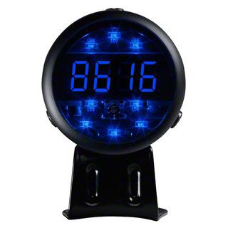 Mustang LED Digital Tachometer and Shift Light; Black and Blue ...