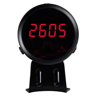 Mustang LED Digital Tachometer and Shift Light; Black and Red ...
