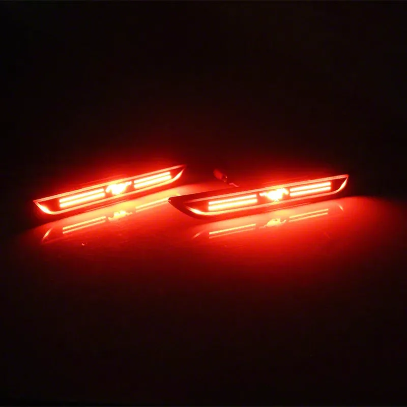 Mustang LED Rear Side Markers; Red; Smoked (15-23 Mustang) - Free Shipping