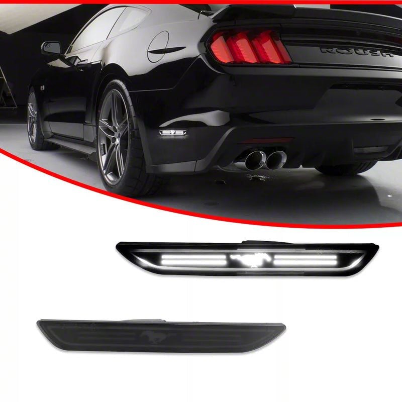 Mustang LED Rear Side Markers; White; Smoked (15-23 Mustang) - Free ...