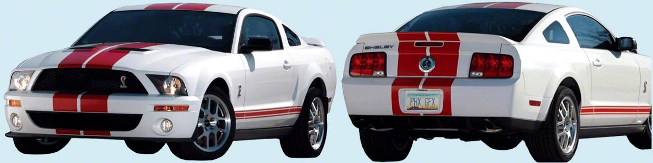 Mustang Lemans Racing Stripes; Vista Blue (07-09 Mustang GT500) - Free ...
