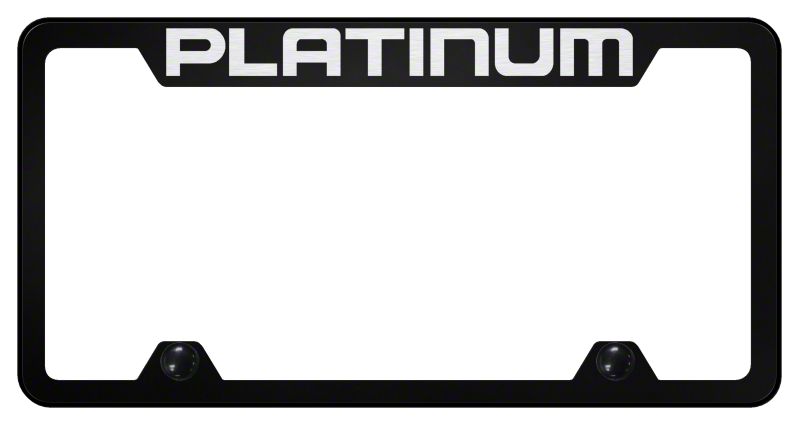 Mustang Platinum Laser Etched License Plate Frame (Universal; Some ...