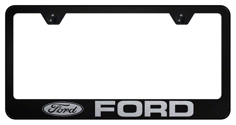 Mustang Ford Laser Etched License Plate Frame (Universal; Some ...