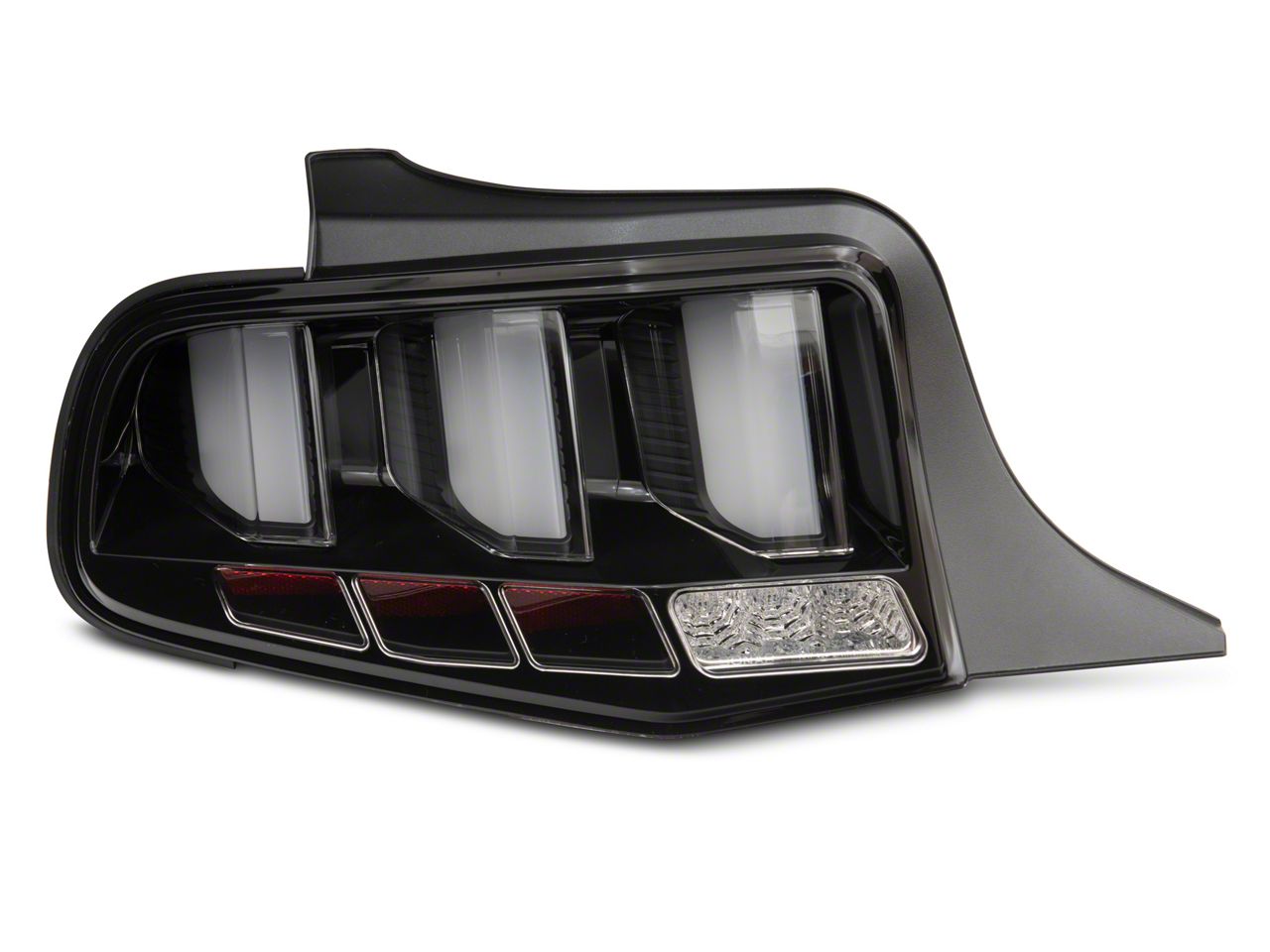 Mustang Light Bar Sequential Turn Signal LED Tail Lights; Black Housing ...